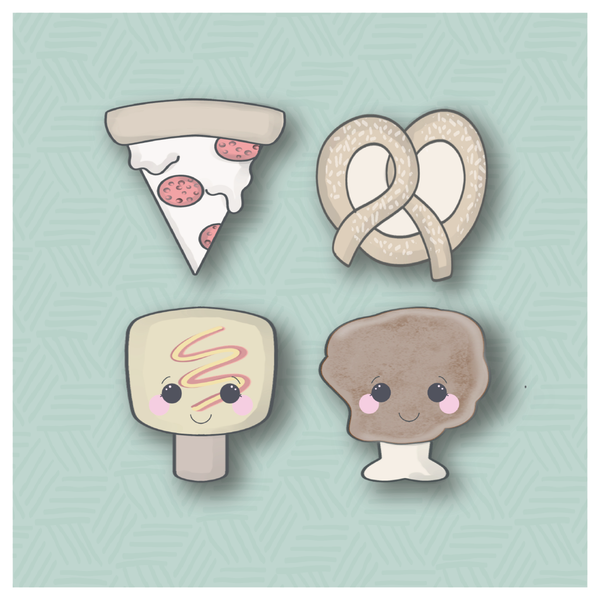 Mini Junk Food 4 Piece Cookie Cutter Set - Sweetleigh