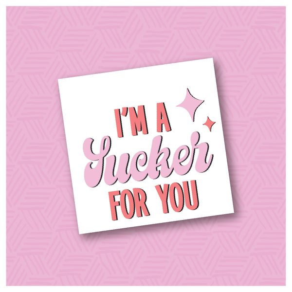 I'm a Sucker For You Valentine's Day Printable Square Tags - Sweetleigh