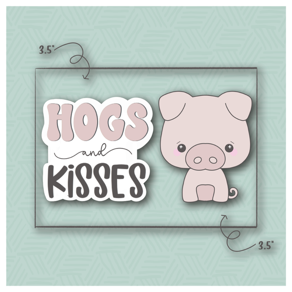 Hogs and Kisses 2 Piece Cookie Cutter Set - Sweetleigh