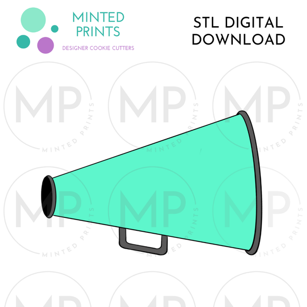 Cheer Cone Cookie Cutter STL DIGITAL DOWNLOAD - Sweetleigh