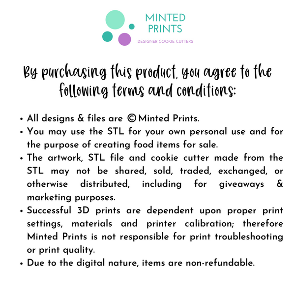 Question Mark Cookie Cutter STL DIGITAL DOWNLOAD - Sweetleigh