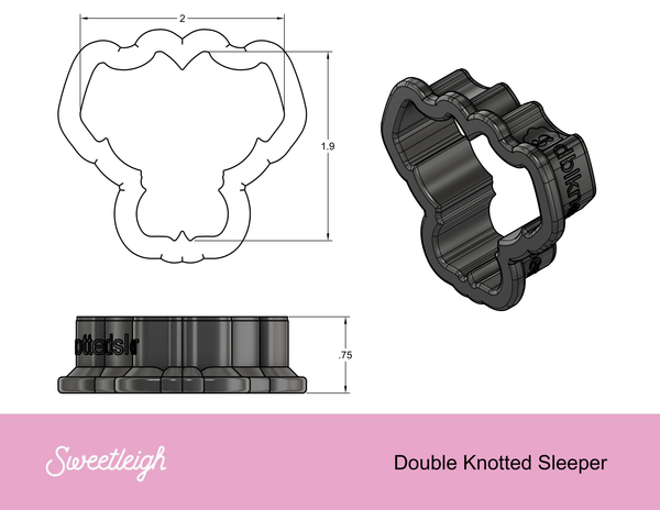 Double Knotted Sleeper Cookie Cutter - Sweetleigh