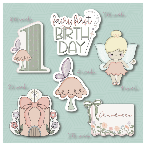 Fairy First Birthday Cookie Cutter Set - Sweetleigh