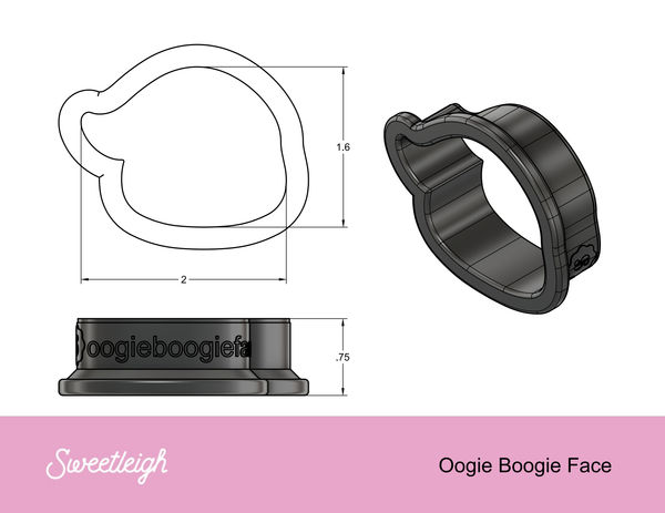 Oogie Boogie Face Cookie Cutter - Sweetleigh