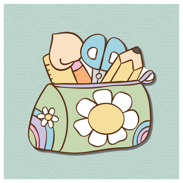 School Supply Case Cookie Cutter - Sweetleigh