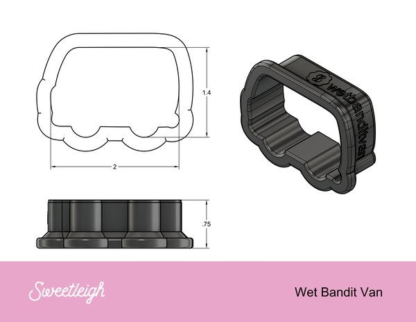 Wet Bandit Van Cookie Cutter - Sweetleigh