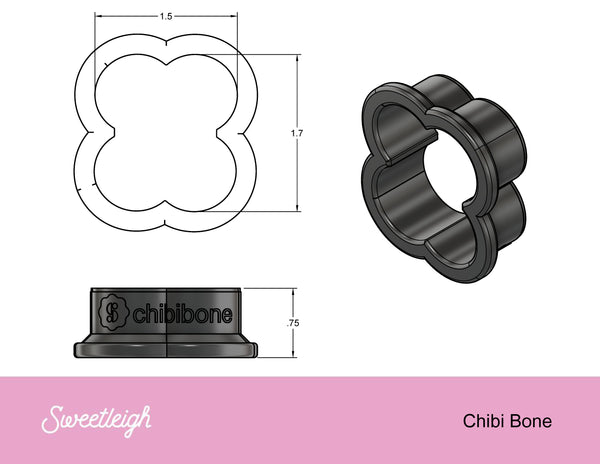 Chibi Bone Cookie Cutter - Sweetleigh
