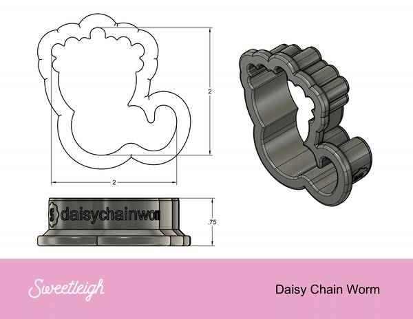 Daisy Chain Worm Cookie Cutter - Sweetleigh
