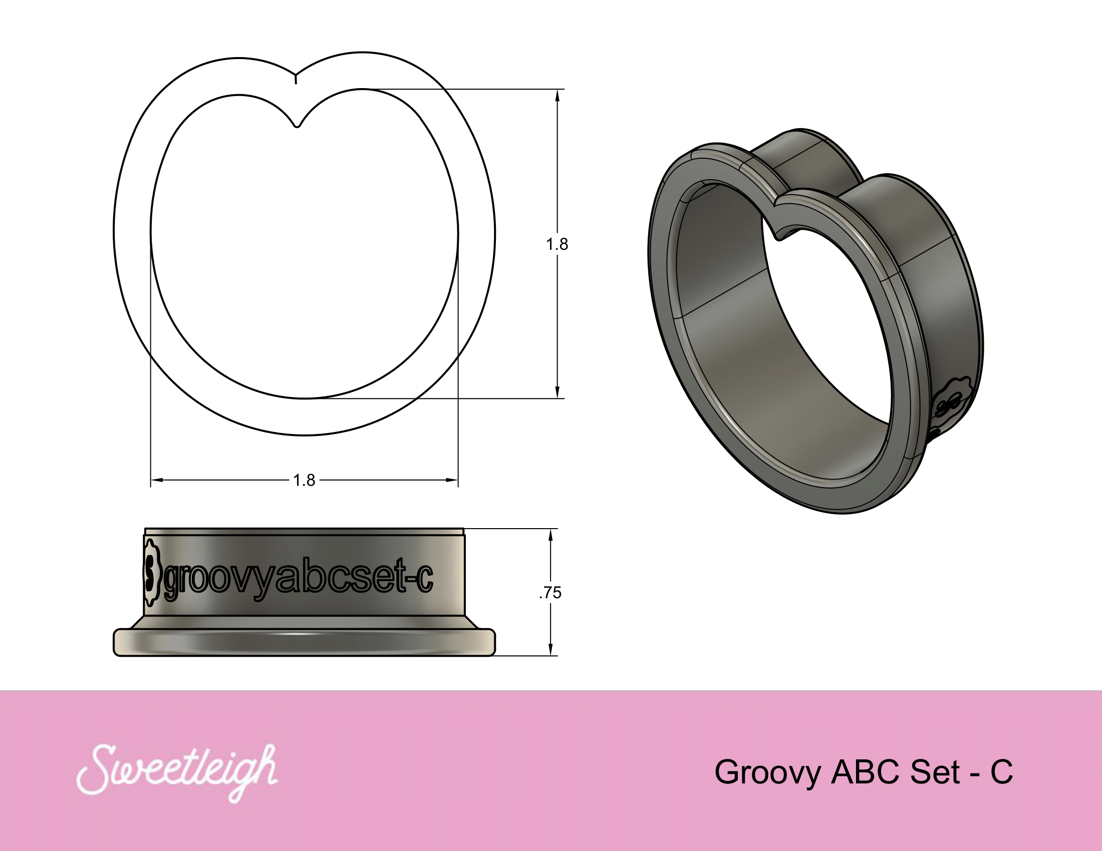 Groovy ABC Cookie Cutter Set - Sweetleigh