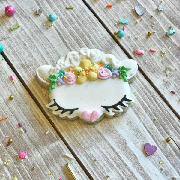 Lashes Lamb Face Cookie Cutter - Sweetleigh