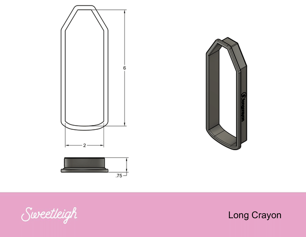 Long Crayon Cookie Cutter - Sweetleigh
