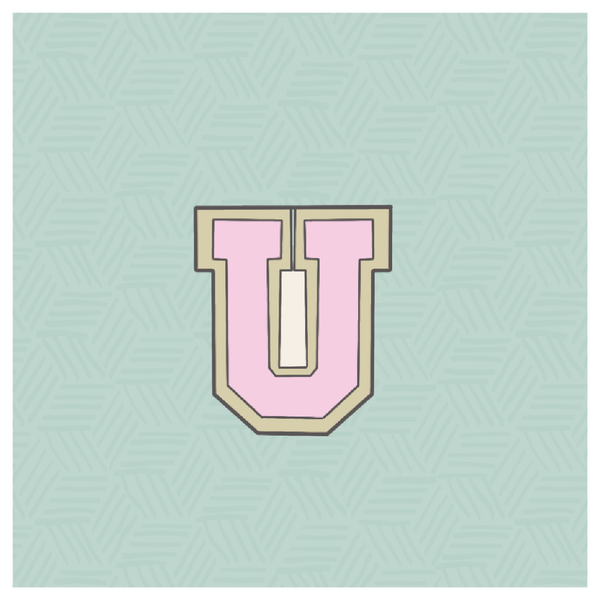 Varsity Letter U Cookie Cutter - Sweetleigh