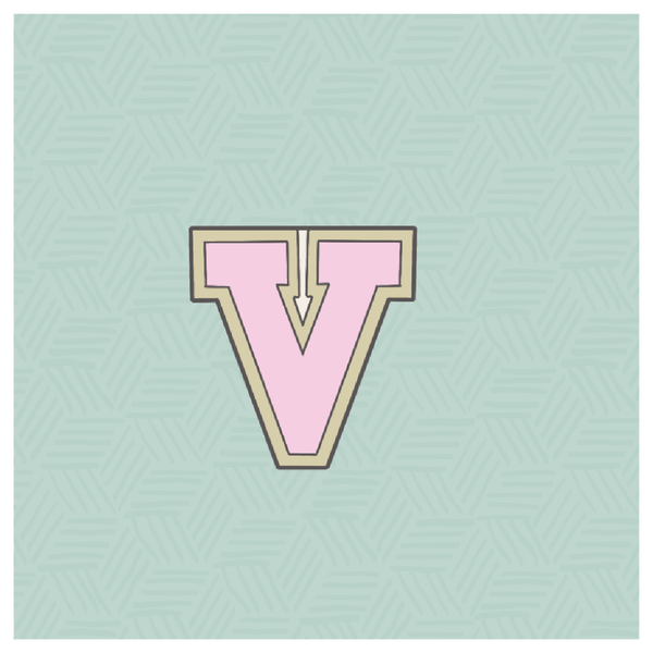 Varsity Letter V Cookie Cutter - Sweetleigh