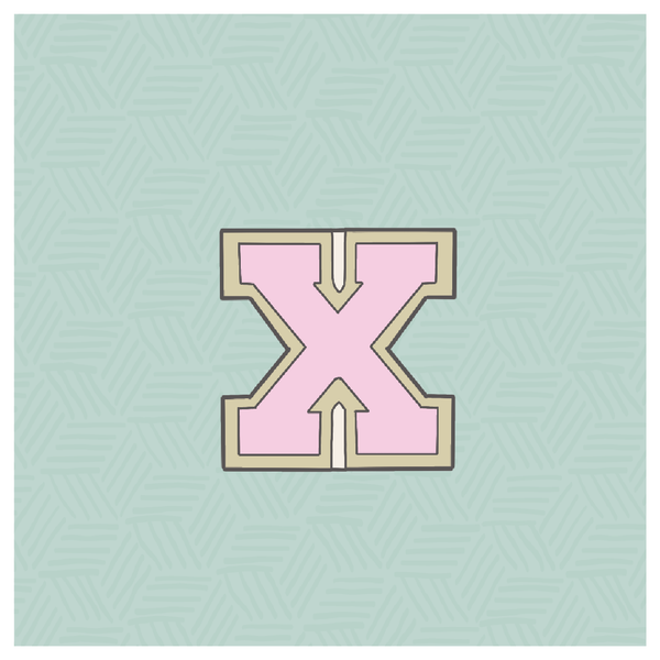 Varsity Letter X Cookie Cutter - Sweetleigh