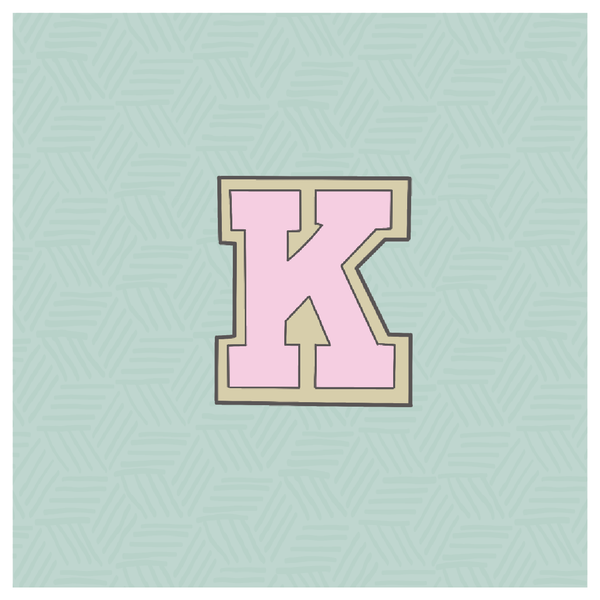 Varsity Letter K Cookie Cutter - Sweetleigh